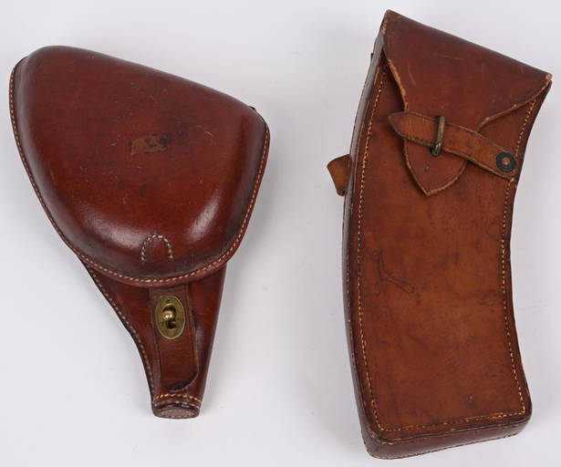 Wwii French Label Revolver Holster Madsen Ammo