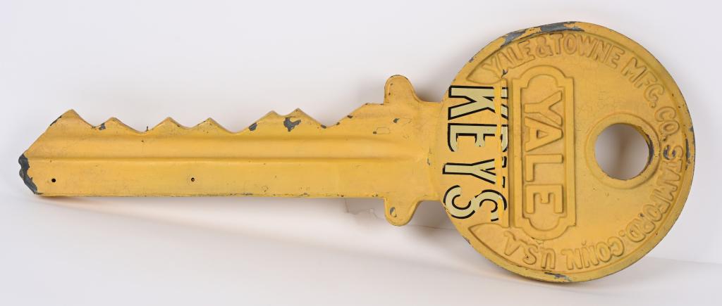 Yale Keys Metal Sign Auction