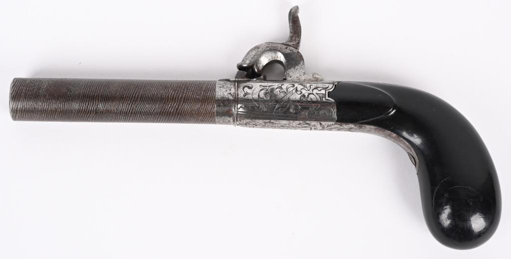 Engraved Large Bore Belgium Boot Pistol Auction