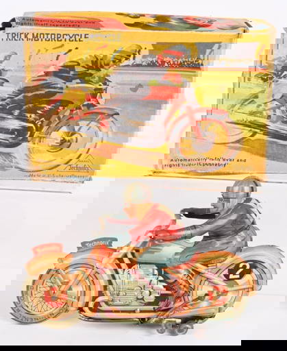 Technofix Tin Windup #2 Trick Motorcycle W/ Box