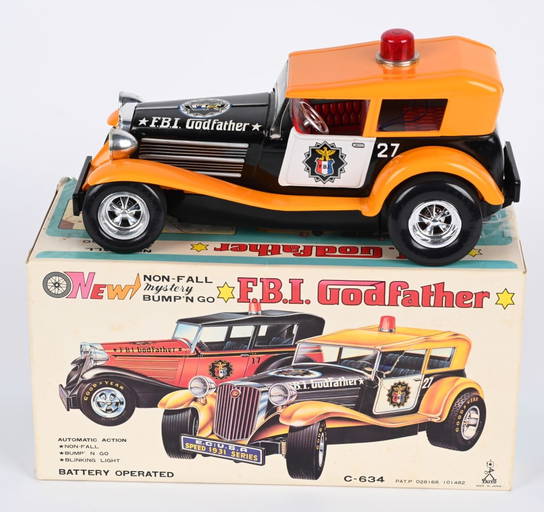 Japan Battery Oip Fbi Godfather Car W/ Box