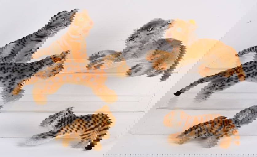 Steiff Lion, Tigers, & Leopard