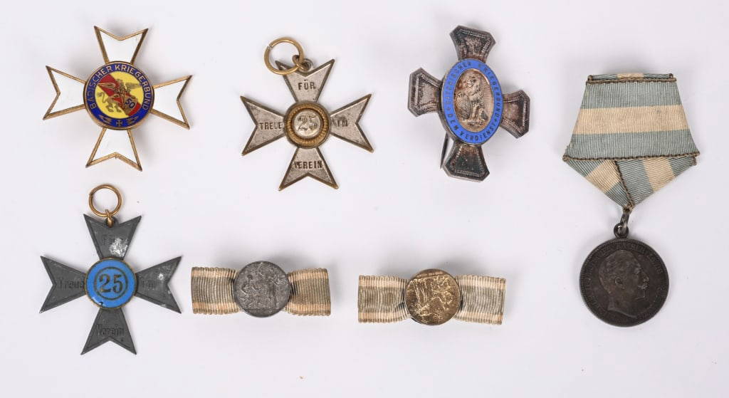 Wwi Imperial German Bavarian Veteran Medal Lot Ww1 Auction