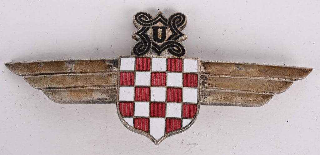 Wwii Croatian Air Force Legion (hzl) Wing Badge Auction