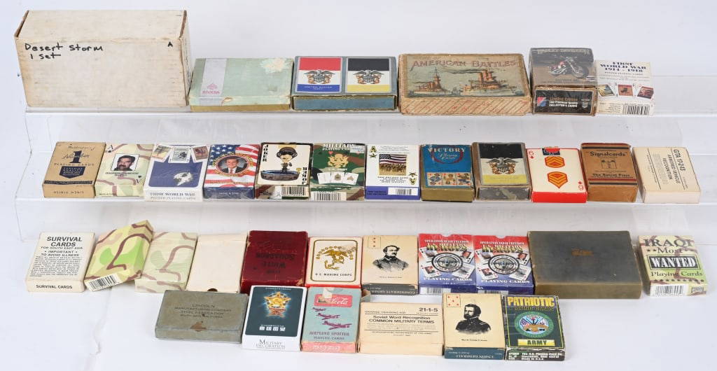 Span Am Thru Gulf War Playing Cards & Id Sets Ww2 Auction