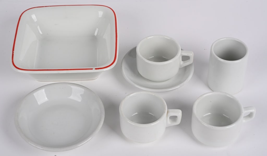Wwii Nazi German Luftwaffe Mess Hall Cups Plates Auction