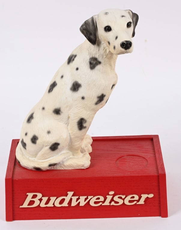 Budweiser Beer Dalmation Bottle Display Auction