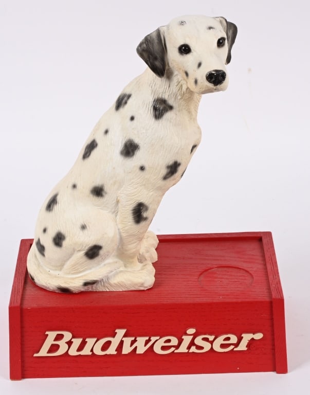 Budweiser Beer Dalmation Bottle Display Auction