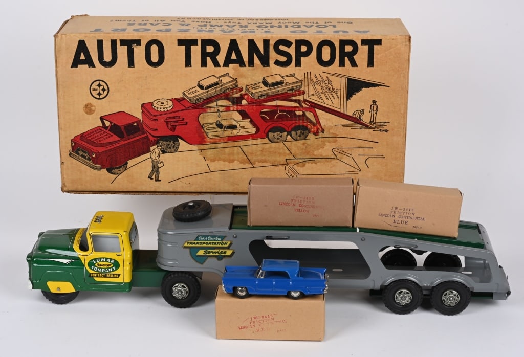 Marx Auto Transport & Tin Friction Cars W/ Box Auction