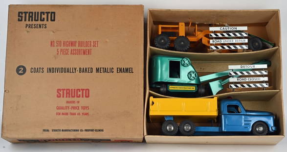 Structo No.510 5-pc Highway Builder Set Auction