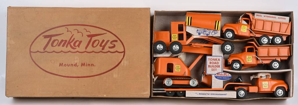 Tonka #210 Road Builders Set W/ Box Auction