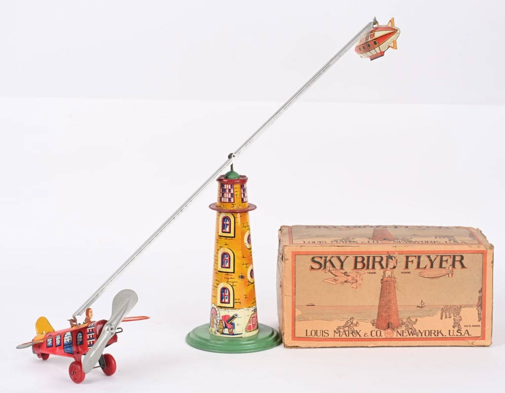 Marx Tin Windup Sky Bird Flyers W/ Box Auction