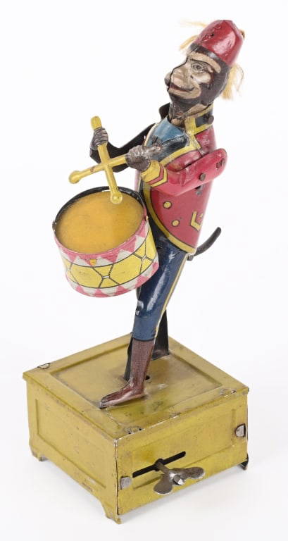 Distler Tin Windup Soldier Monkey Drummer Auction