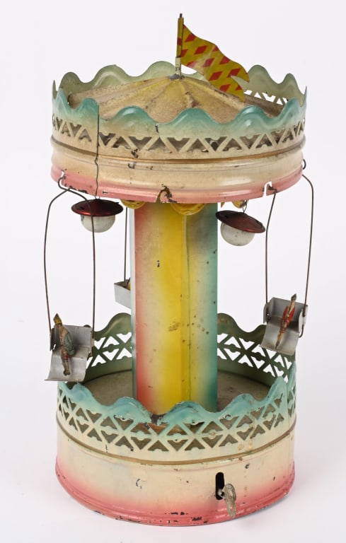 German Clockwork Go Round Amusement Park Ride Auction