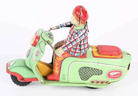 Japan Rabbit Scooter Litho Tin Friction