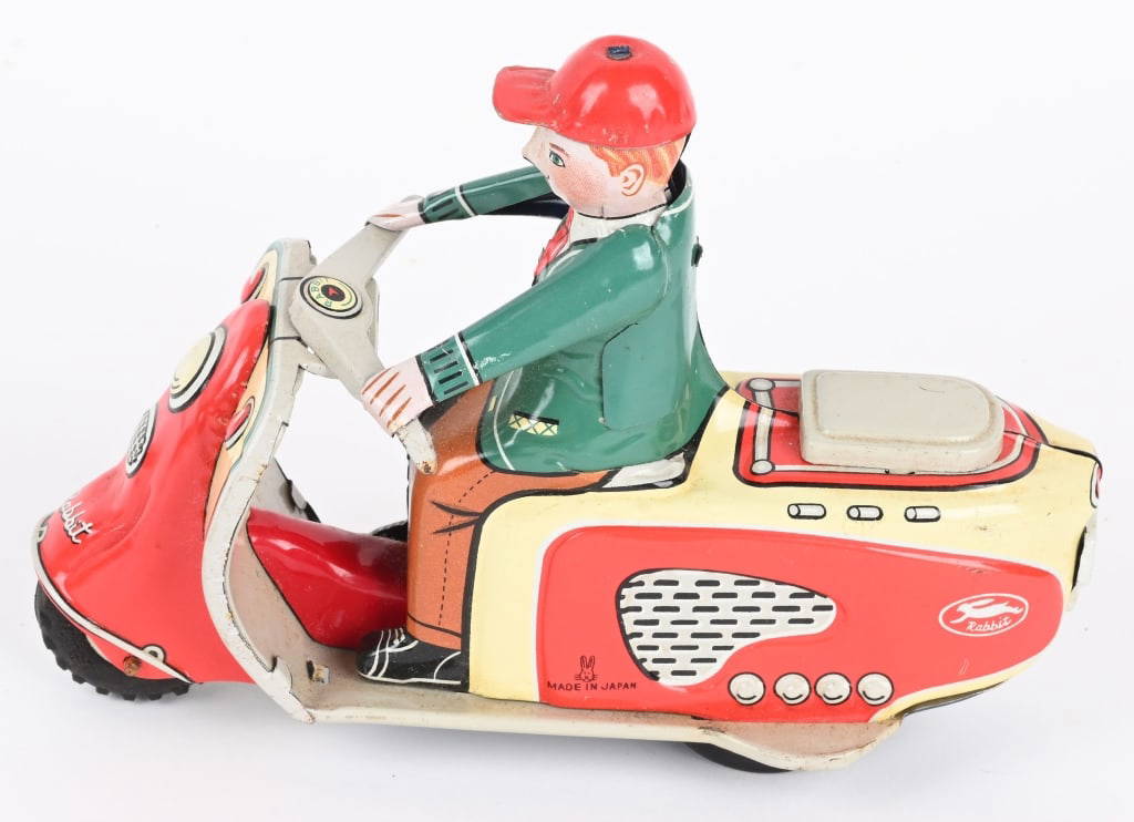Japan Tin Friction Rabbit Scooter Auction
