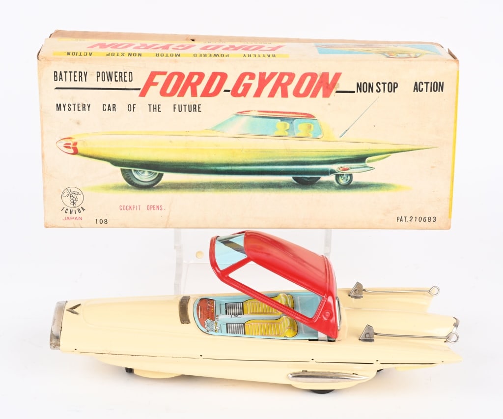 Japan Battery Op Ford Gyron W/ Box Auction