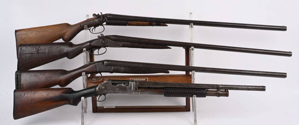 Lot (4) Antique Vintage Shotguns Auction