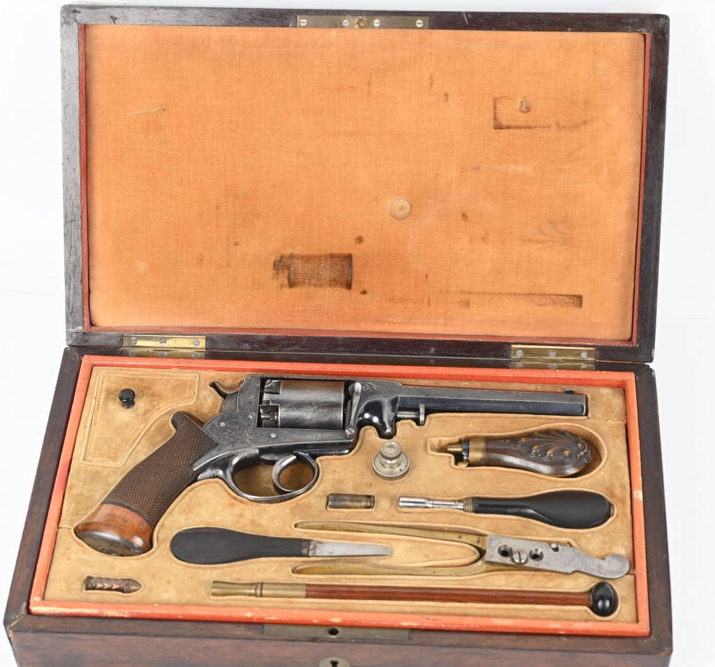 Cased Adams Model 1851 Revolver With Accesories Auction