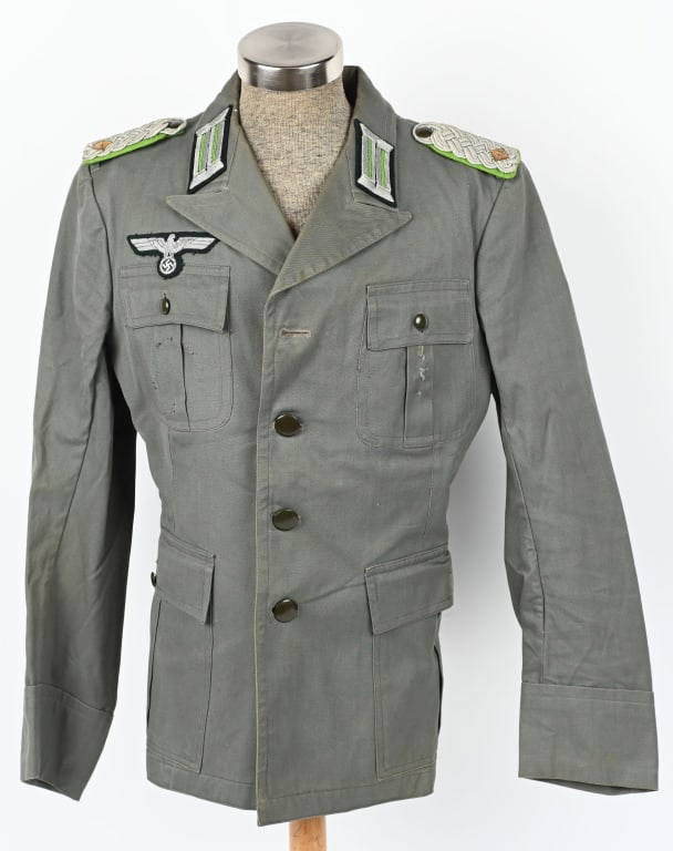 Wwii Nazi German Heer Jager Officers Tunic Ww2 Auction