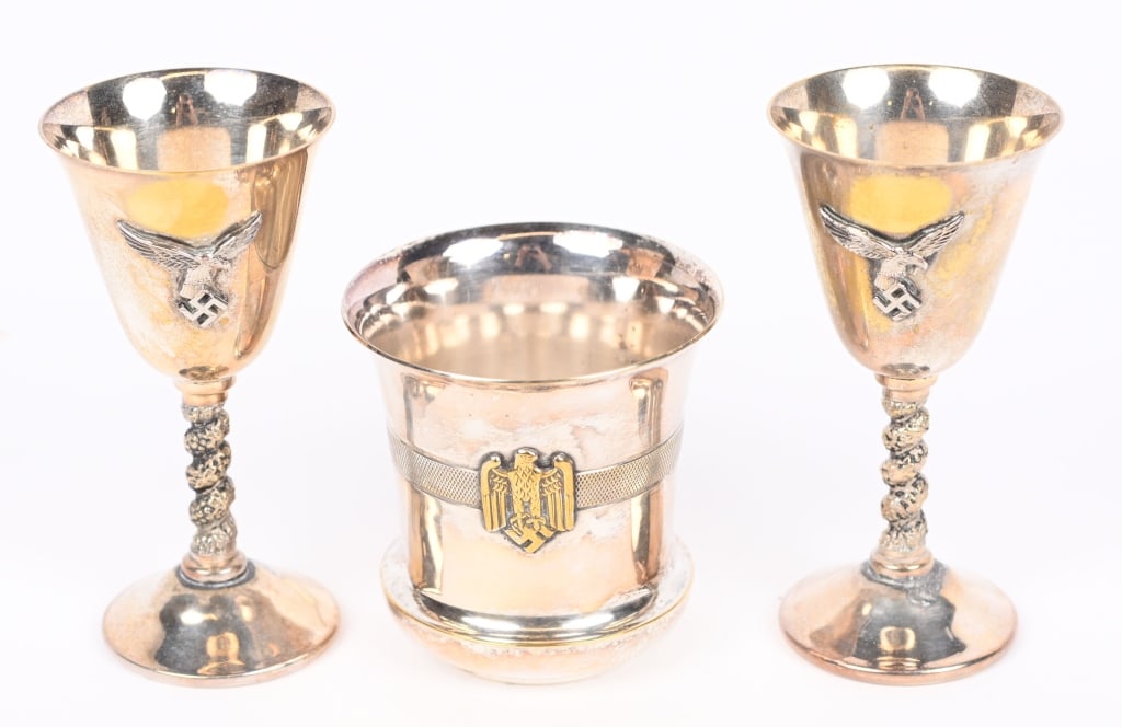 Wwii Nazi German Officers Mess Hall Glasses Auction