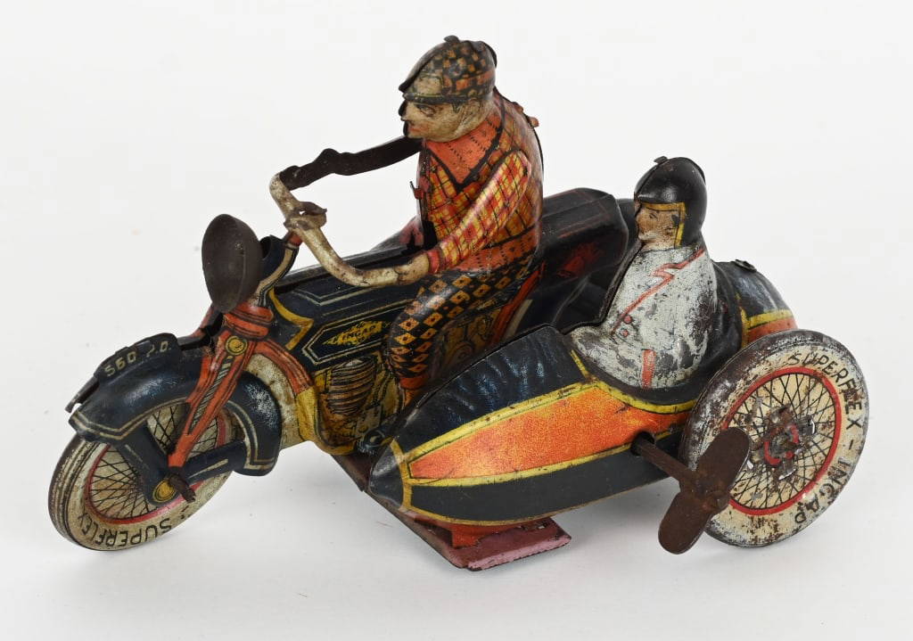 Ingap Tin Windup Motorcycle & Sidecar Auction