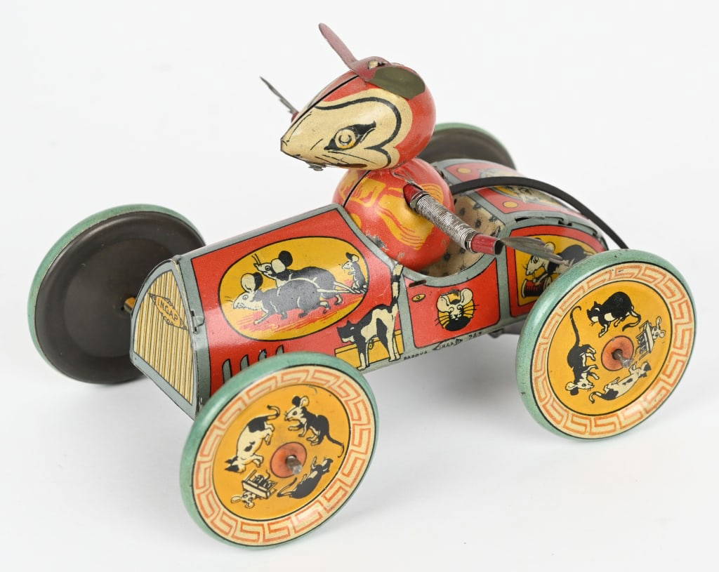 Ingap Tin Windup Topoliono Mouse Car Auction