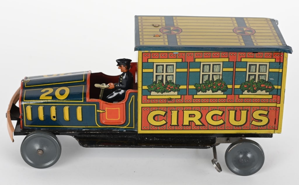 German Tin Windup Circus Clown Car Auction
