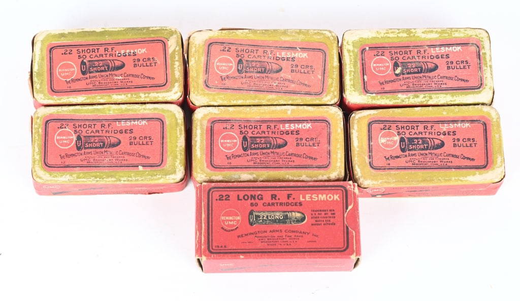 (7) Picture Boxes Rem Umc 22 Ammo Auction