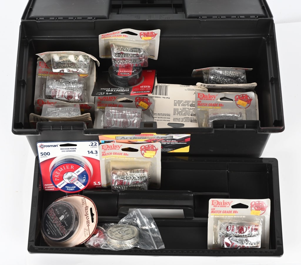 Huge Tool Box Full Of Air / Bb Rifle Ammo, Etc Auction