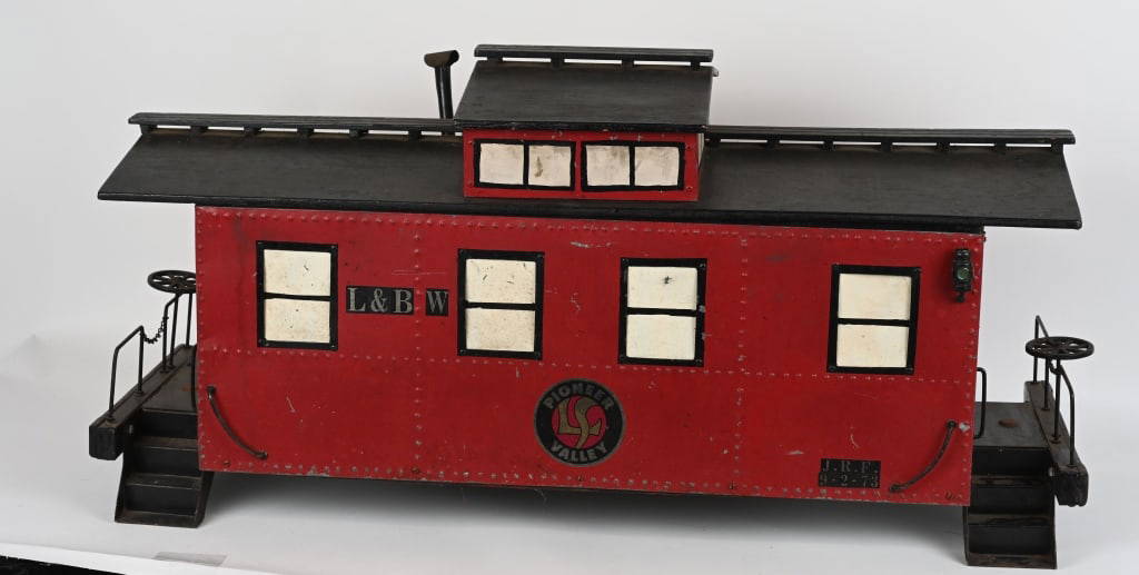 Scratch Built Tin & Wood Caboose Toy Box Auction