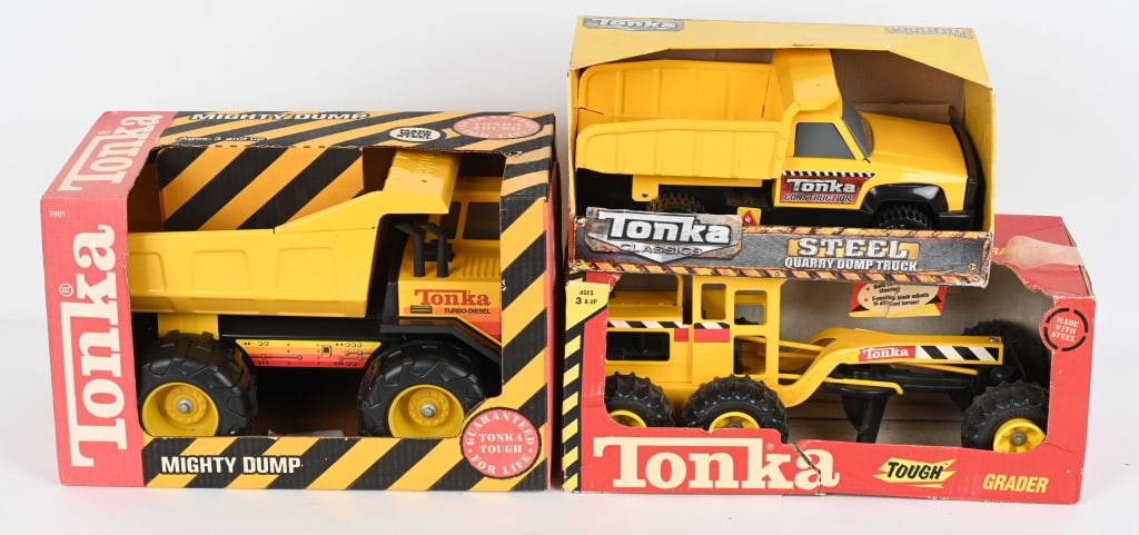 3- Tonka Trucks W/ Boxes Auction