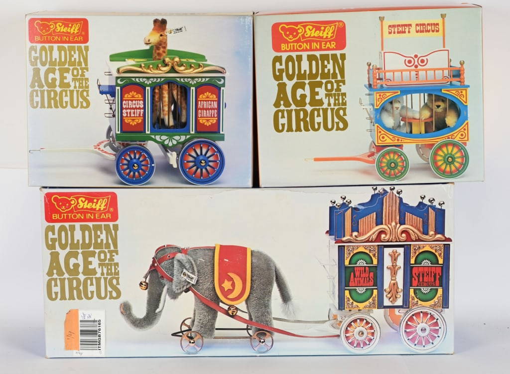 3- Steiff Circus Sets W/ Boxes Auction
