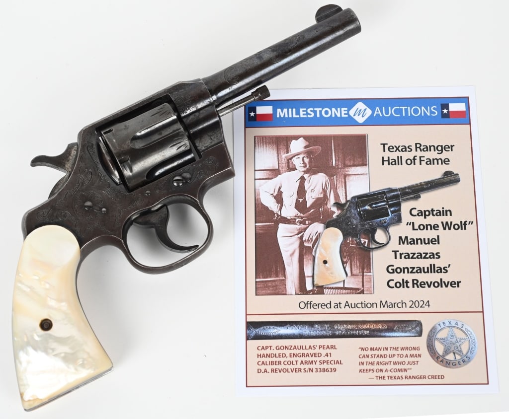 Colt Army Da Texas Ranger "lone Wolf" Gonzaullas Auction