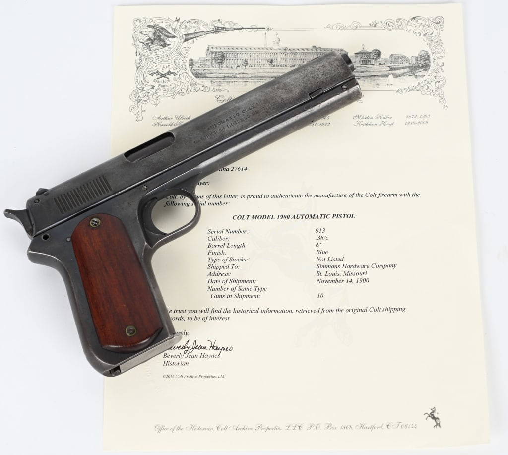 Colt Model 1900 Semi Auto Pistol Auction