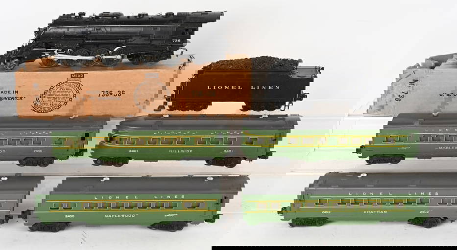 Lionel 736 Locomotive, Tender & 4 Cars