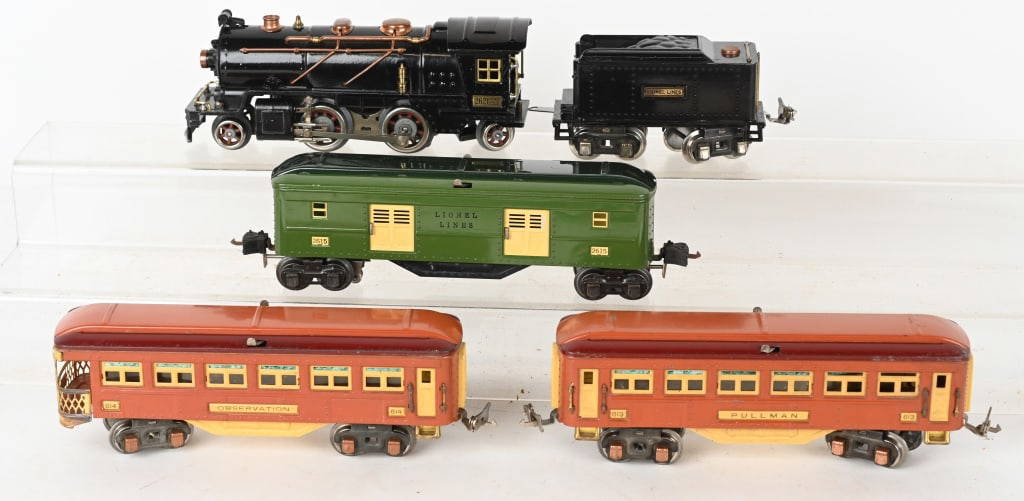 Lionel 262 Locomotive, Tender & 3 Passenger Cars