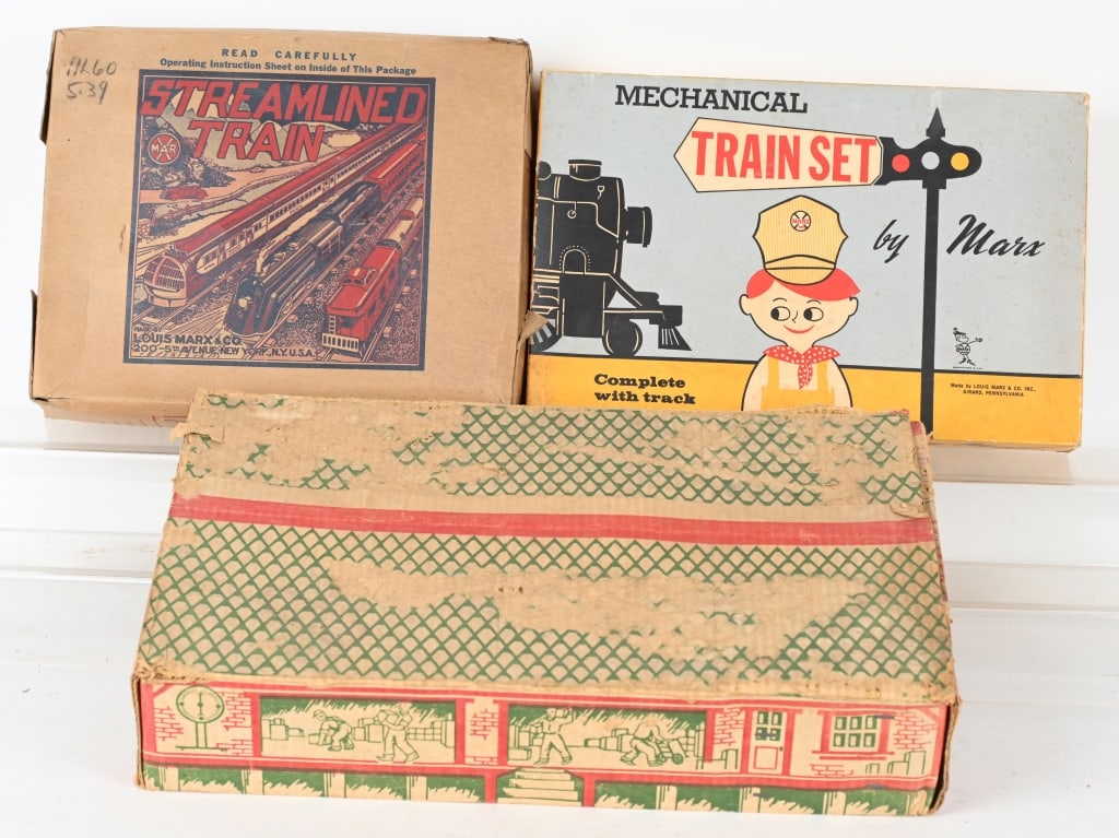 3- Marx Train Sets W/ Boxes Auction