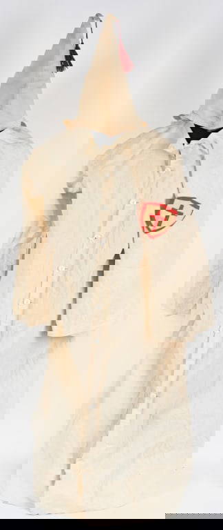 Early 2nd Klan Kkk Ku Klux Klan Robe Hood Woman Auction