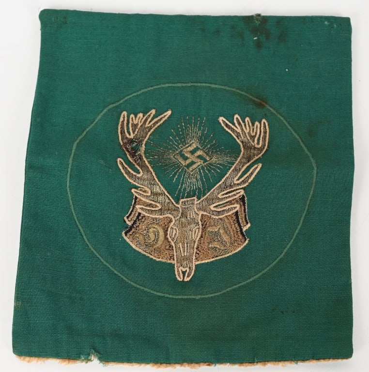 Wwii Nazi German Hunting Association Pennant Ww2 Auction