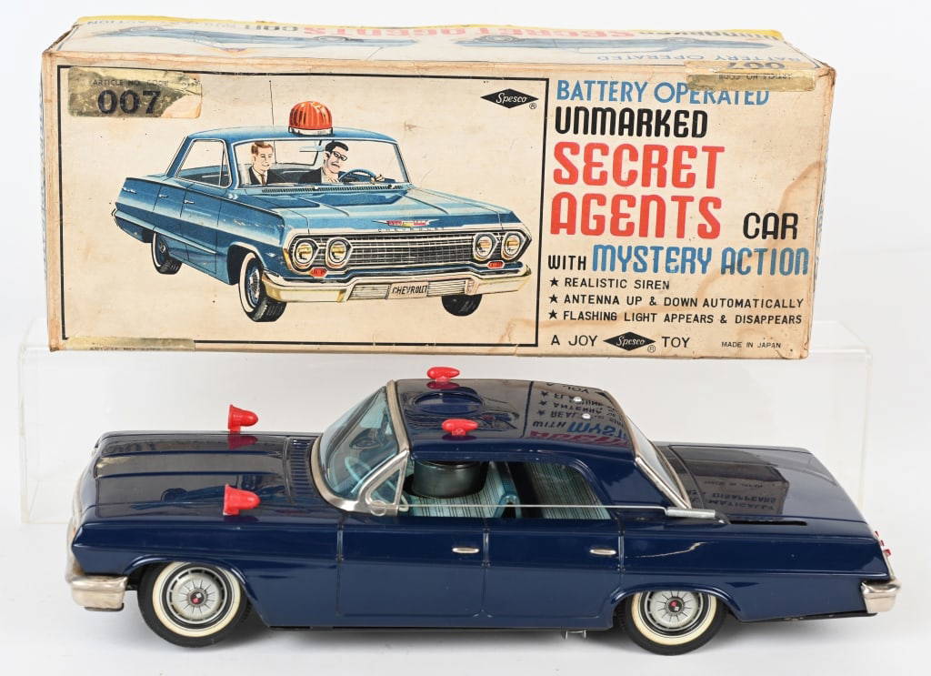 Japan Battery Op 077 Secret Agent Car W/ Box Auction