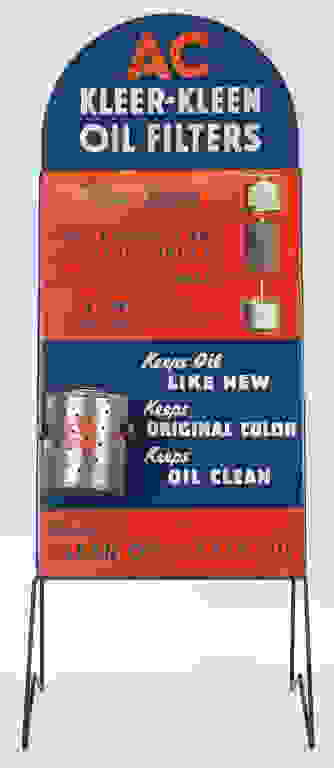 Ac Kleer-kleen Oil Filter Display Sign Auction