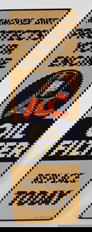 Ac Delco Oil Filters Tin Sign Auction