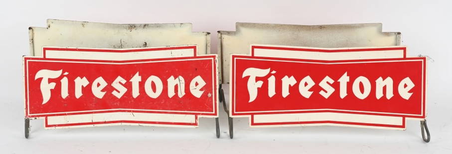 Firestone Bowtie Tin Sign Auction