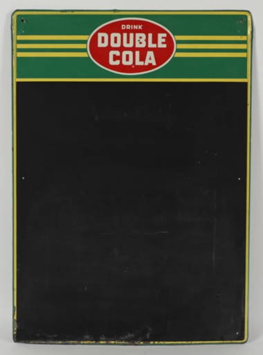 Drink Double Cola Tin Chalkboard Sign