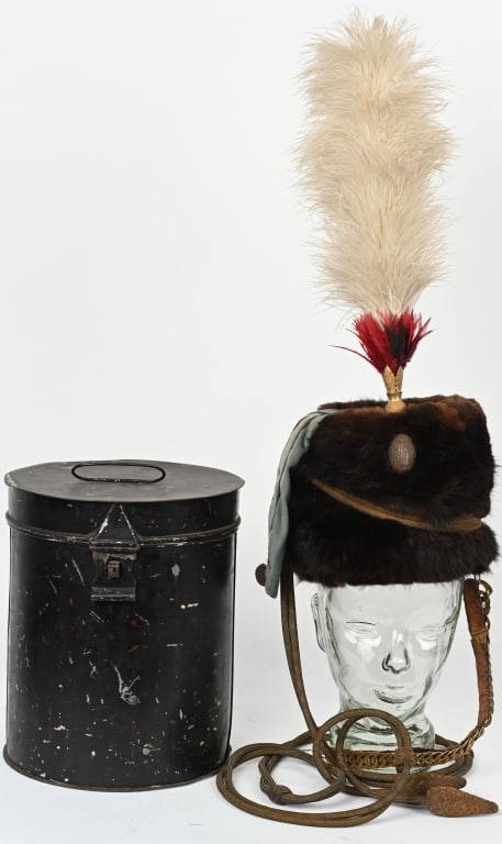 British Victorian Hussar Busby Light Brigade Case Auction