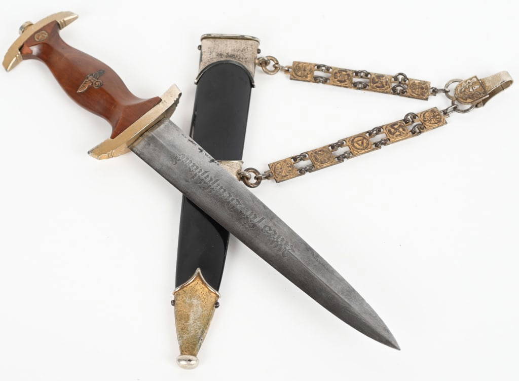 Wwii Nazi German Chained Marine Nskk Dagger M7/66 Auction