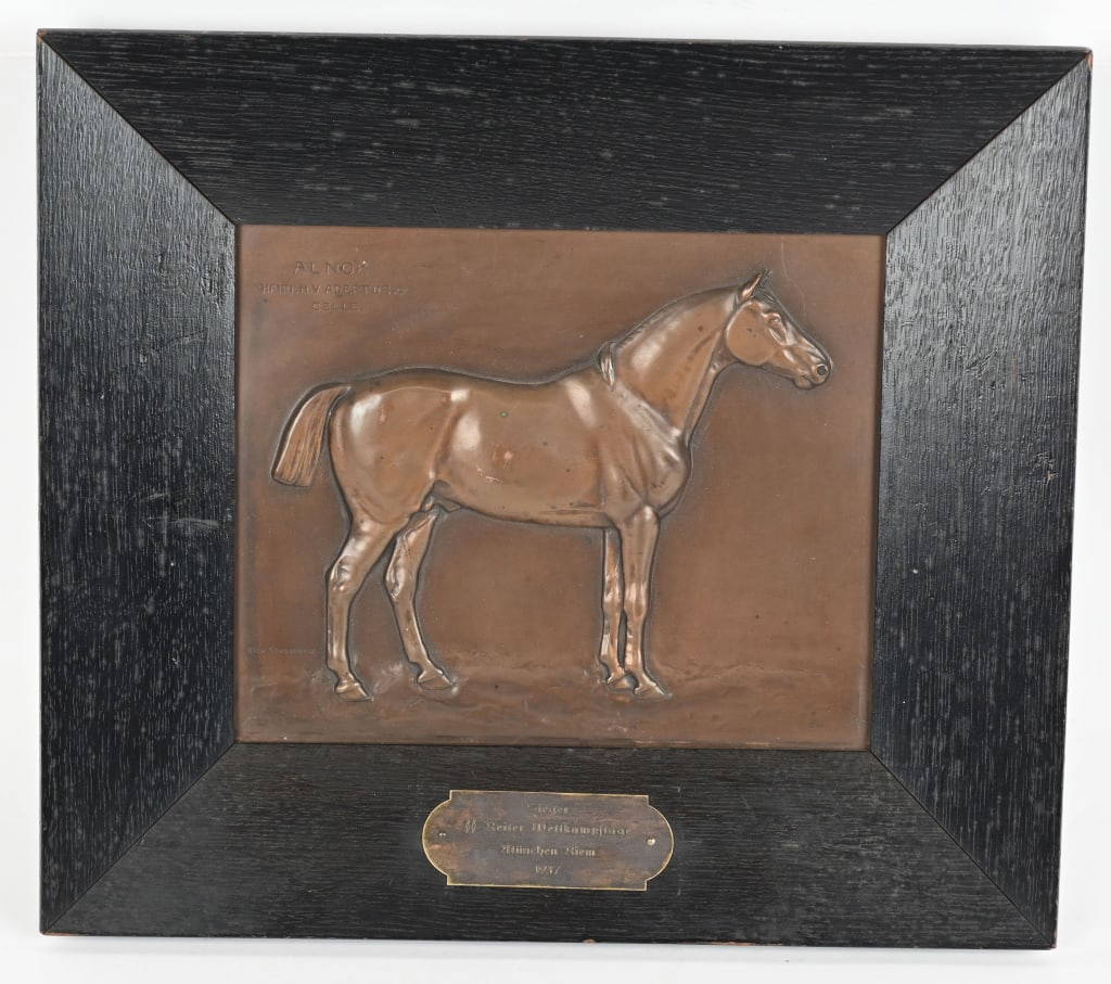 Wwii Nazi German Waffen Ss Horse Rider Plaque Ww2 Auction