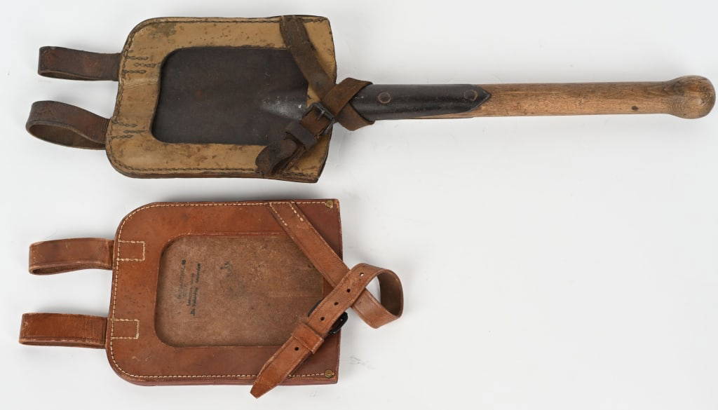 Wwii Nazi German Entrenching Tool & Carrier Lot Auction