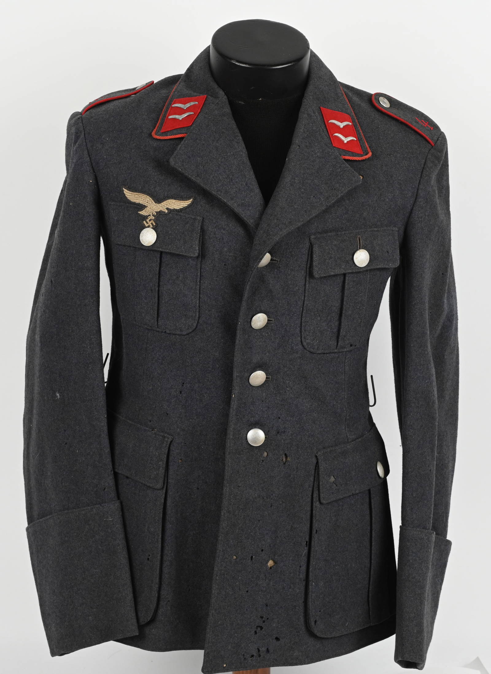Wwii Nazi German Luftwaffe Flak Uniform Jacket Ww2 Auction